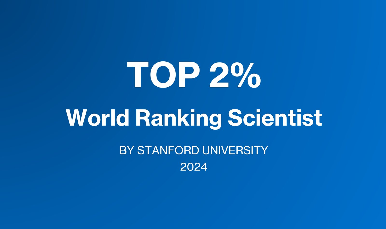 Jijian Xu Named Top 2% Scientist by Stanford-Elsevier